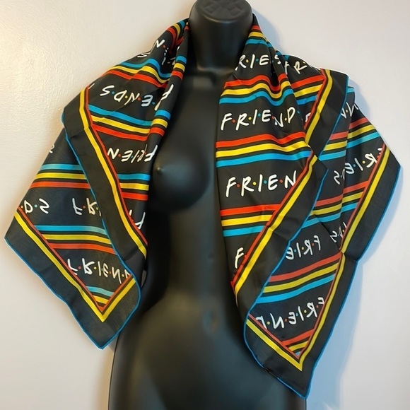 FRIENDS | Accessories | Friends Tv Show Large Square Silk Scarf Striped ...
